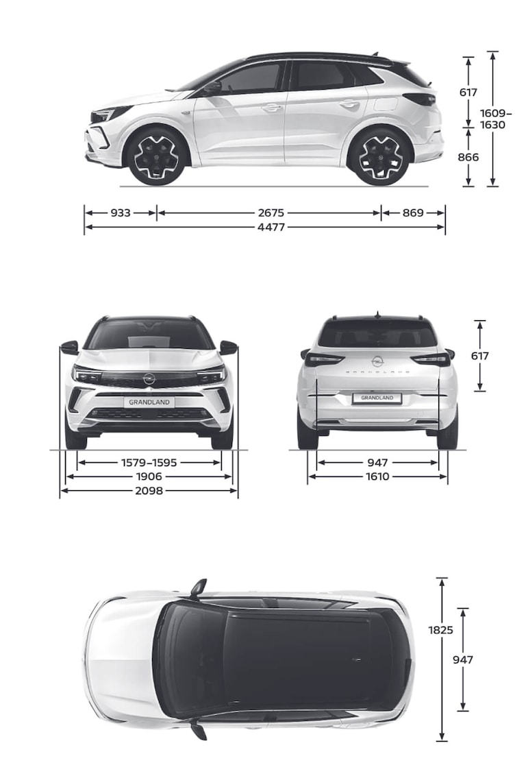 Opel Grandland Dimensions